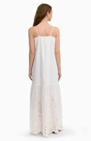 Rebecca Taylor Brielle Poplin Eyelet Maxi Dress