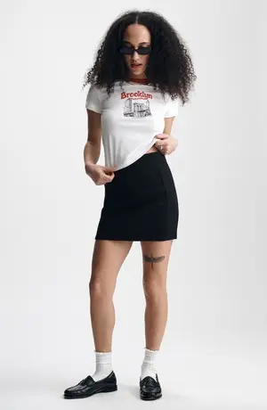 Brooklyn Industries Ribbed Mini Skirt