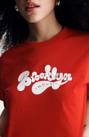 Brooklyn Industries Logo Graphic Cotton T-shirt