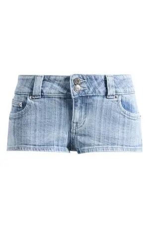 PACSUN Tatum Stripe Low Rise Denim Micro Shorts
