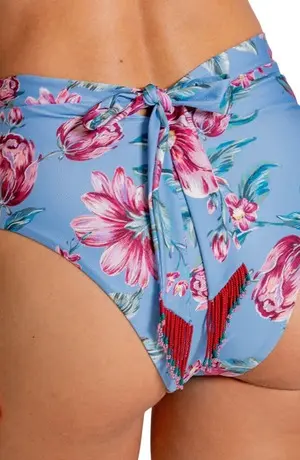 Cosita Linda Beaded High-waist Bikini Bottom