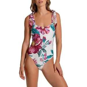 Cosita Linda Floral Bandeau One-piece Swimsuit