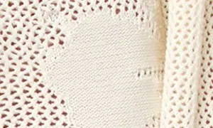 L*Space Island Time Open Knit Cover-up Shorts - Cream