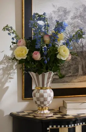 MACKENZIE-CHILDS Check Ceramic Great Vase