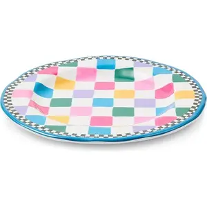 MACKENZIE-CHILDS Set Of 4 Jamboree Melamine Salad Plates - Blue Multi