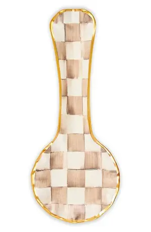 MACKENZIE-CHILDS Check Ceramic Spoon Rest