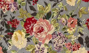 MACKENZIE-CHILDS Tudor Rose Washable Rug