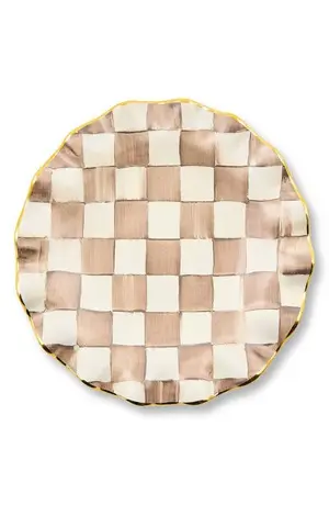 MACKENZIE-CHILDS Check Ceramic Fluted Dessert Plate