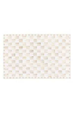 MACKENZIE-CHILDS Checkerboard Machine Washable Rug - Mocha