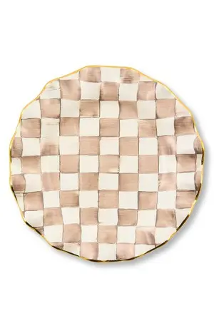 MACKENZIE-CHILDS Check Ceramic Fluted Dinner Plate