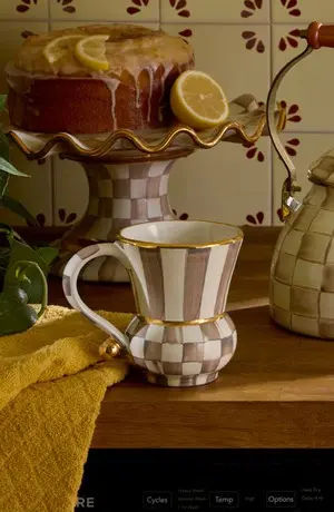 MACKENZIE-CHILDS Check Ceramic Mug