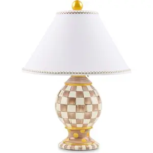 MACKENZIE-CHILDS Check Globe Lamp - Mocha
