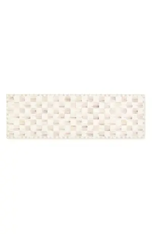 MACKENZIE-CHILDS Checkerboard Machine Washable Runner Rug - Mocha