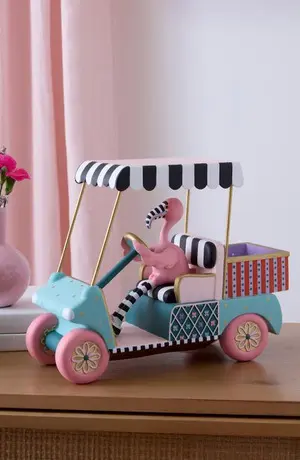 MACKENZIE-CHILDS Patience Brewster Sheldon Flamingo Goes Golfing Figurine