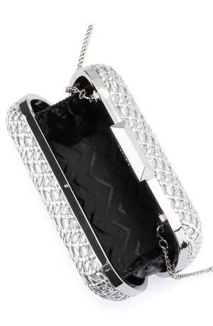 OLGA BERG Mali Textured Frame Clutch