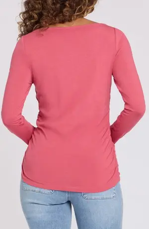 NYDJ Bateau Neck Knit Top - Chrysanthemum