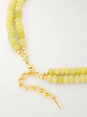 JENNIFER BEHR Veronica Gold-tone Quartz Necklace - Yellow