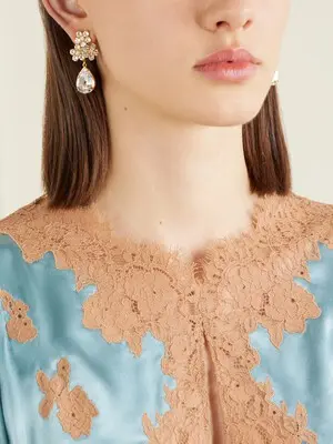 JENNIFER BEHR Lauretta Gold-tone Crystal Earrings - Silver