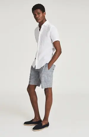 REISS Caprice Leaf Appliqué Snap-up Western Shirt