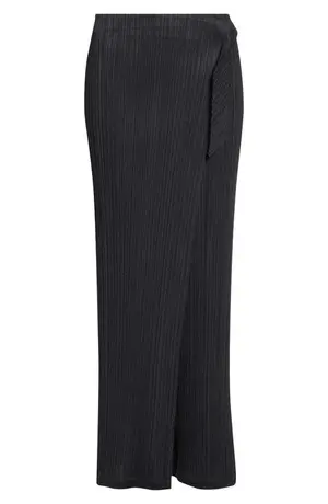 Issey Miyake Facade Pleated Wrap Skirt