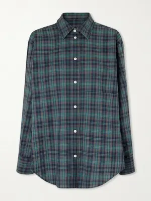 RÓHE Checked Wool-blend Shirt