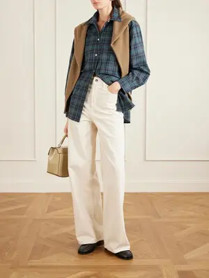 RÓHE Checked Wool-blend Shirt