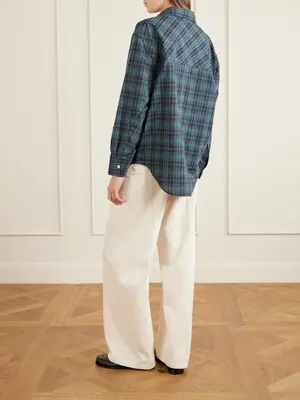 RÓHE Checked Wool-blend Shirt