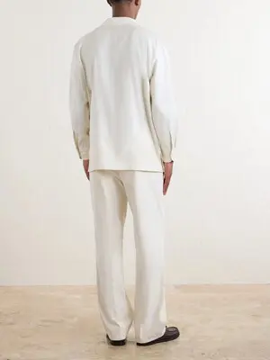 SAMAN AMEL Camp-collar Silk-gauze Shirt