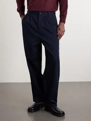 A.p.c. Ricky Wide-leg Cotton-twill Trousers - Blue