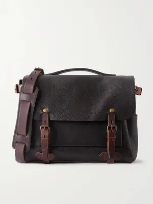 BLEU DE CHAUFFE Eclair Full-grain Leather Messenger Bag - Brown