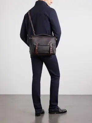 BLEU DE CHAUFFE Eclair Full-grain Leather Messenger Bag