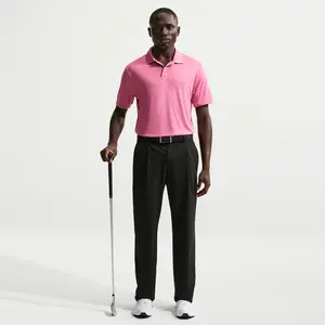 Nike Par Dri-fit Sleeve Logo Golf Polo - Pink