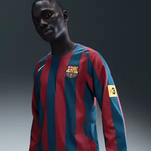 Nike Fc Barcelona 2005/06 Reissue Long-sleeve Soccer Replica Jersey - Blue