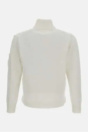 C.P. COMPANY Cotton Zip Cardigan - White