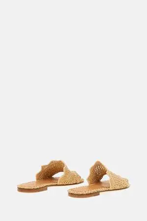 ODISSI Lucia Raffia Slide Sandal