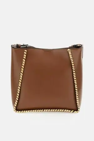 Stella McCartney Raffia Logo Crossbody Bag - Brown