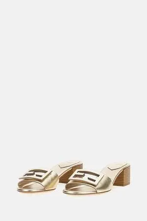 Fendi Leather-effect Heel Slide