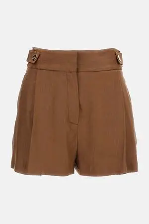 ELISABETTA FRANCHI Linen-Blend Shorts