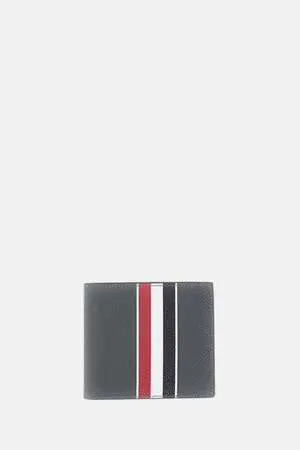 Thom Browne Billfold Leather Wallet - Grey
