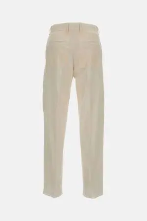 Fendi Wool Gabardine Tailored Trousers - White