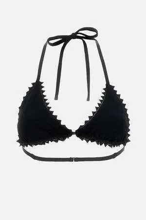 Jacquemus Picot Bikini Top - Black