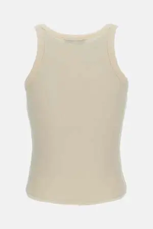Maison Kitsuné Logo Sleeveless Top - Beige