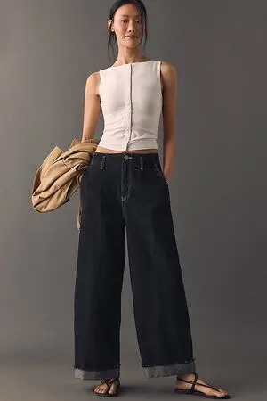 DAMSON MADDER Pascal Wide-leg Jeans - Black