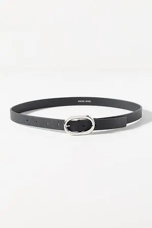 ANINE BING Signature Belt - Black Pebbled