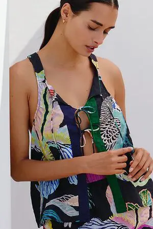 CELANDINE X Sarah Gordon Tie Front Vest Top