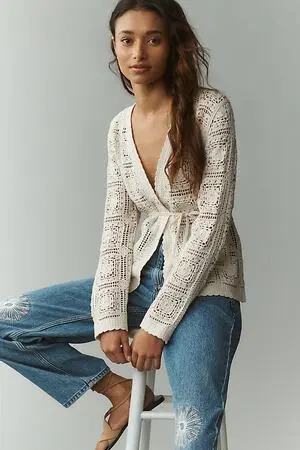 NVLT Crochet Knit Top Jacket
