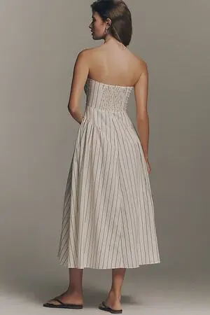 Faithfull The Brand Benetta Strapless Midi Dress