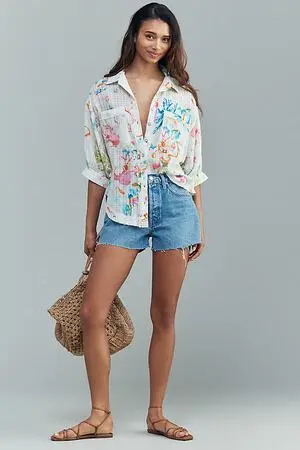 PILCRO Cotton Buttondown Shirt