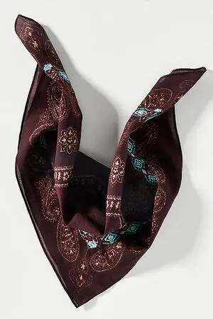 ELIZABETH GILLETT Embroidered Headband - Brown
