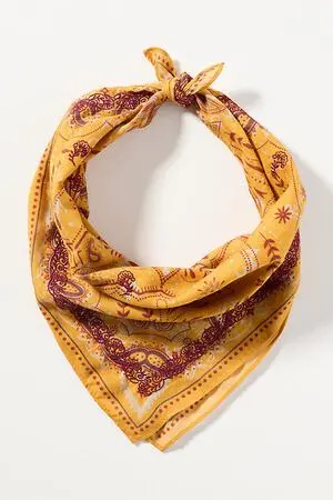 ELIZABETH GILLETT Embroidered Headband - Chartreuse